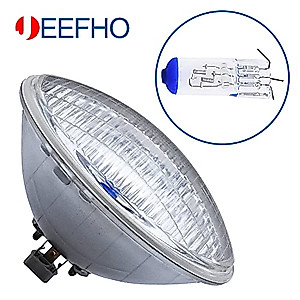 JEEFHO H6024 Super Vision Crystal Headlight, Halogen Sealed Beam Headlight, (7"" ROUND, 178MM) (110/130W), Replaces# H6024