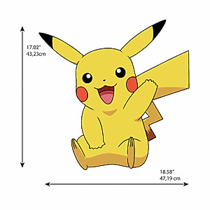 RoomMates RMK4821GM Pikachu Giant Peel and Stick Wall Decals