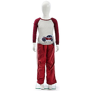 Displays2go Glossy White Polypropylene Child Youth Mannequin Form, 51-Inch