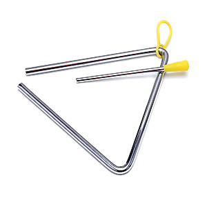 6 Inch Musical Steel Triangle Percussion Instrument With Striker