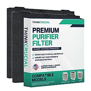 Crucial Air Replacement Carbon Air Filter - Compatible with Whirlpool Part # 8171434K, 8171434, Kenmore 83378, Fits Air Purifier Model Kenmore 295 Series, Whirlpool AP300, AP350, AP450, AP510 (8 Pack)