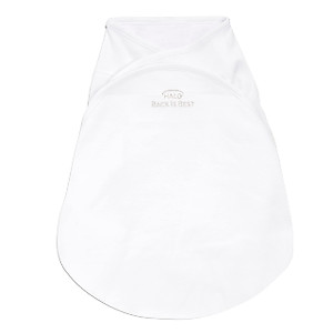 HALO SwaddleSure Adjustable Swaddling Pouch, 100% Cotton, TOG 1.0, White, Newborn, 0-3 Months