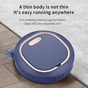 WAGNUS Robot mop Smart Robot Vacuum Cleaner Robotic Vacuum and Mop Combo Super for Pet Hair Hard Floor (Color : Blue)