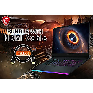 MSI GE76 Raider 2023 17.3" 144 Hz FHD Gaming Laptop Intel 14Cores i9-12900H 64GB DDR5 4TB NVMe SSD NVIDIA GeForce RTX3060 6GB HDMI RJ45 Thunberbolt4 Backlit DTS RGB Windows 11 w/HDMI