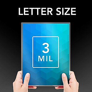 Swingline Thermal Laminating Sheets / Pouches, Letter Size Pouch, Standard Thickness, 100 Pack (3202018),Clear