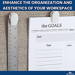 1InTheOffice Cubicle Clips, Cubicle Clips for Fabric Walls, Cubicle Wall Clips, White, 20 Pack