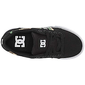 DC boys Anvil Skate Shoe, Black/Camo Print, 6 Big Kid US