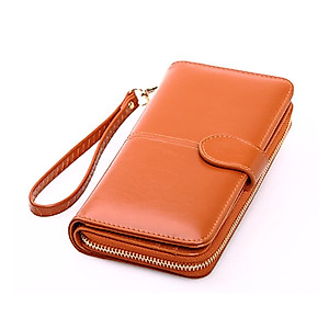 YuanBao JLLidcy Pu Leather Women Wallets Women Purses Fashion Long Zipper Women' s Wallet Money Coin Holder Female Long Purse Female Purse Zipper Paionn Gurert123 (Color : Light Yellow)
