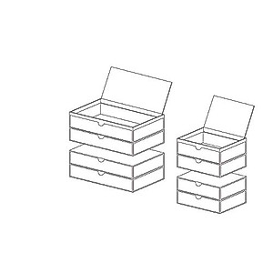 MUJI 7A57024 Drawer with Lid, Small, Clear