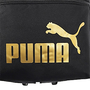 PUMA Backpack, Black-Golden Logo, OSFA