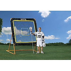 EZGoal 8'X6' Professional Folding Lacrosse Rebounder | LAX Throwback to Practice Your Passes and Catches,Orange