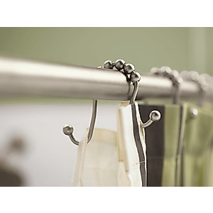 Moen SR2201BN Shower Curtain Rings (Pack of 12), Brushed Nickel