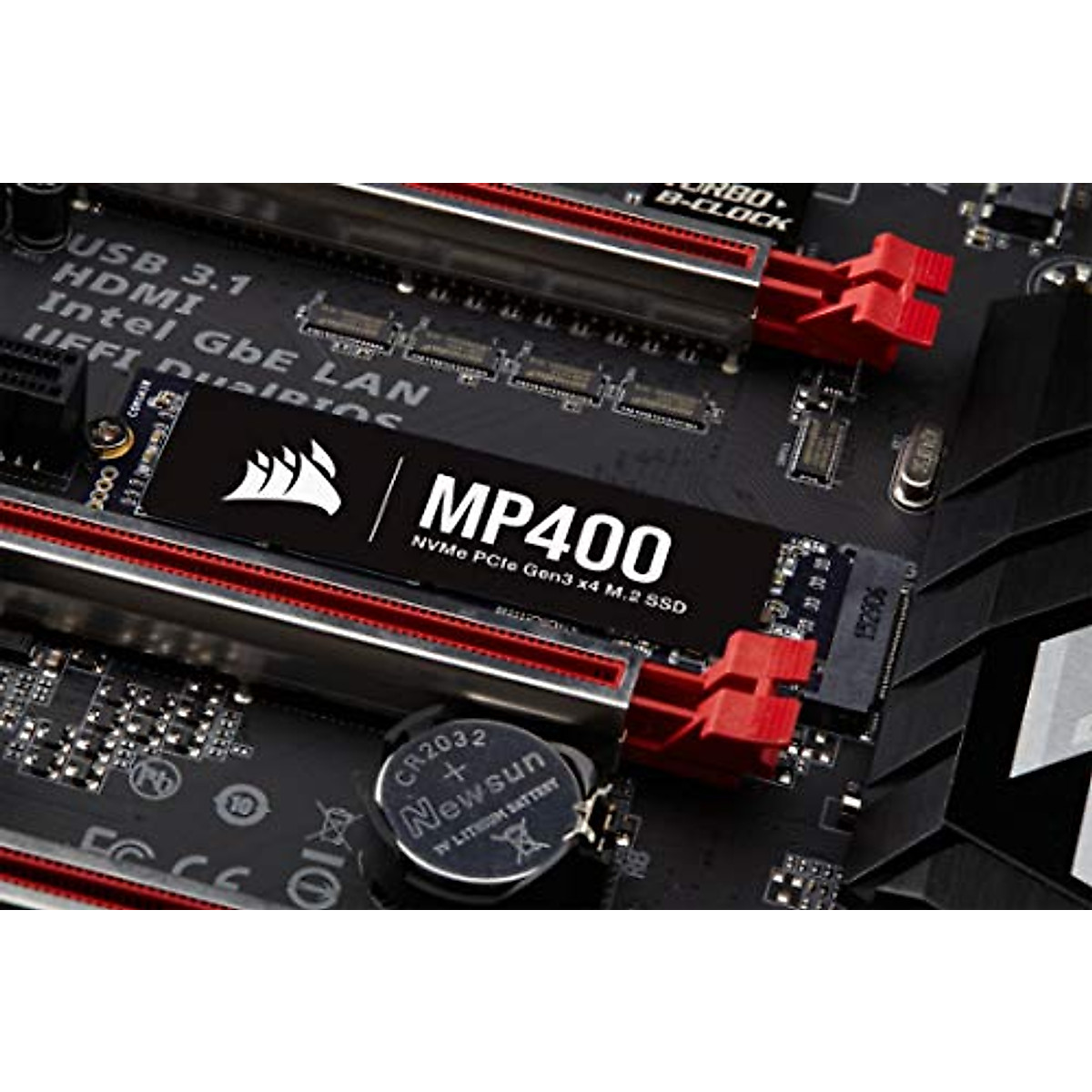 Corsair MP400 8TB M.2 NVMe PCIe x4 Gen3 SSD (Sequential Read Speeds of up to 3,480 MB/s, Write Speeds of up to 3,000 MB/s, High-Density 3D QLC NAND) Black