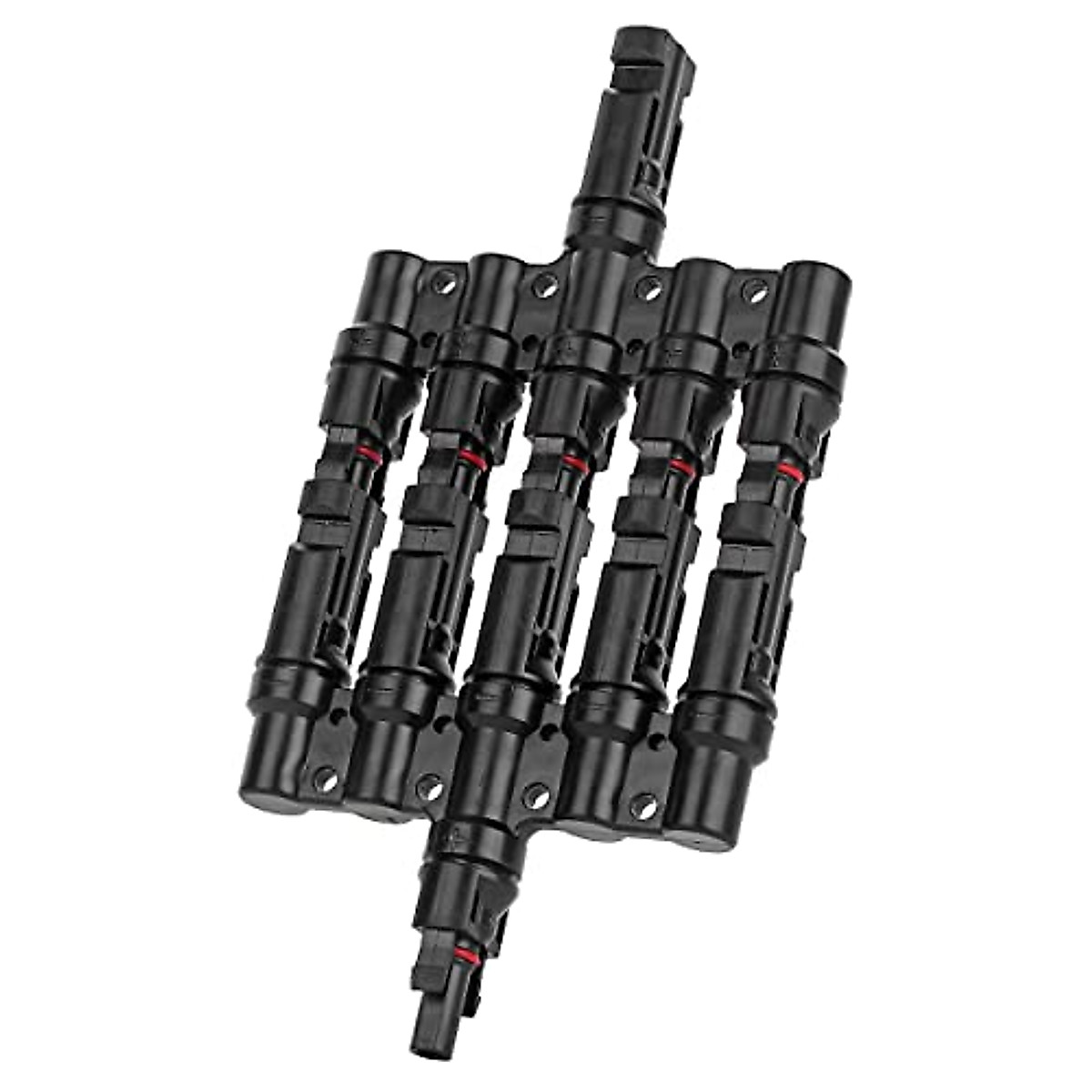 5 to 1 Solar Panel Connector - 5 Way Branch DIY Mount Tool Solar Parallel Connector in Pair - Solar Wire Connectors for Connection Between Solar Panels