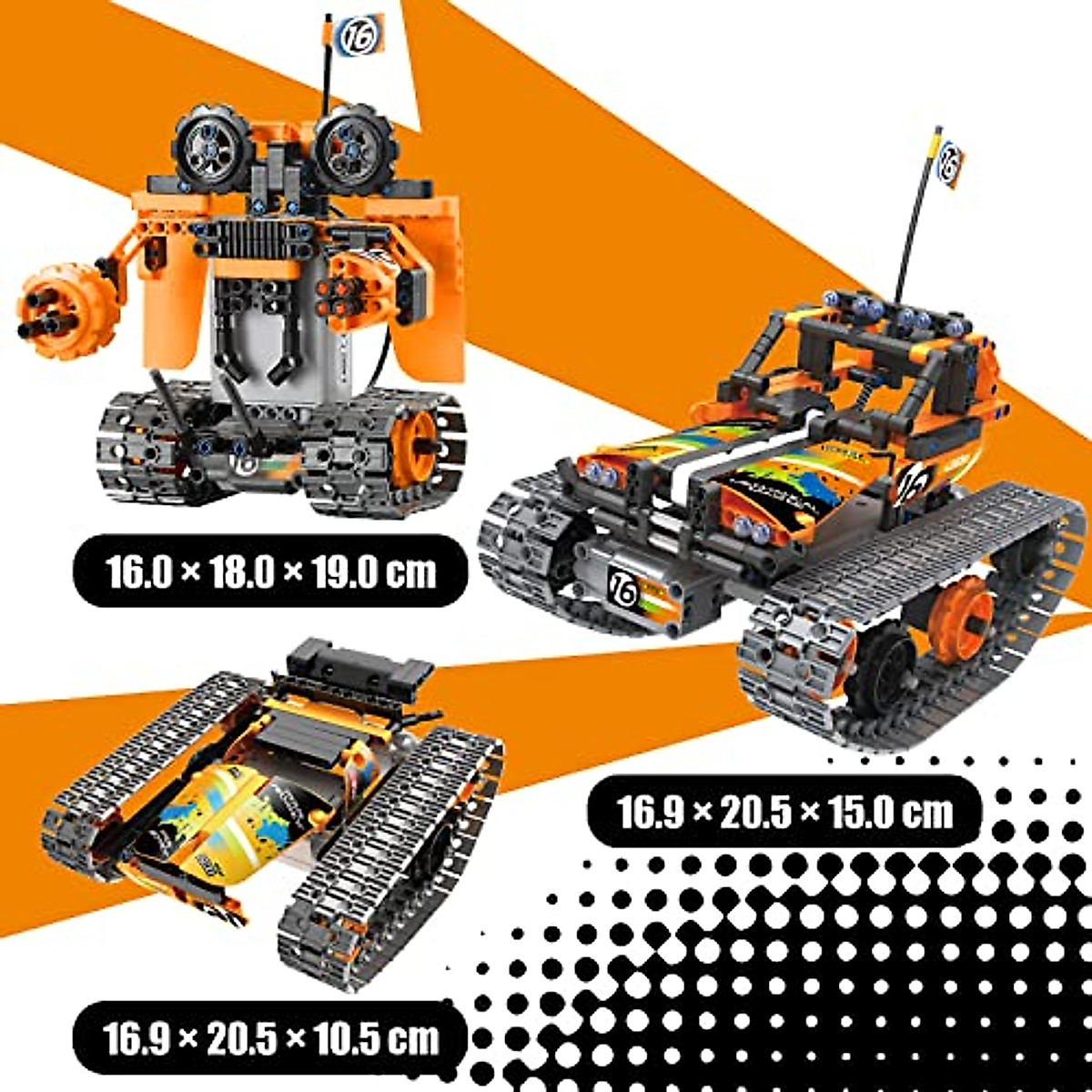 3IN1 Remote Controlled Car Kit, Stem Projects Toy Building Sets for Kids Ages 8-12, Building Toys for 8 9 10 11 12 13 Year Old Boys Girls, Gifts Ideas for 8 And Up Boy Girls - 392 Pcs