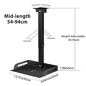 UineHiot Projector Ceiling Mount, Adjustable Height, Aluminum Alloy Material, Compatible with Epson/Emerson/BenQ/Fangor/Vankyo/Acer/Artlii/Optoma Projectors, Easy Installation