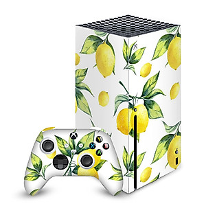Head Case Designs Officially Licensed Haroulita White Lemons Art Mix Vinyl Sticker Gaming Skin Decal Cover Compatible With Xbox Series X Console and Controller Bundle