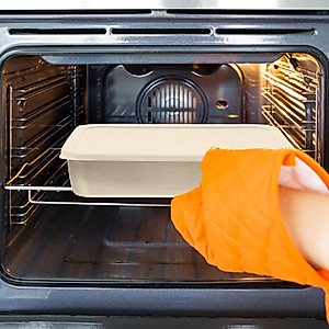 Stainless Steel Baking Pan Cake Pan with Lid BBQ Pan Rectangular Pan Fridge Storage Container Dumpling Storage Box Salad Box Leakproof Metal Food Containers 23X17X5CM