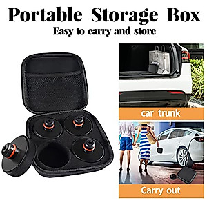 Chirano Lifting Jack Pad for Tesla Model 3/S/X/Y, 4 Pucks with Storage Case, Accessories for Tesla Vehicles 2013 to 2024