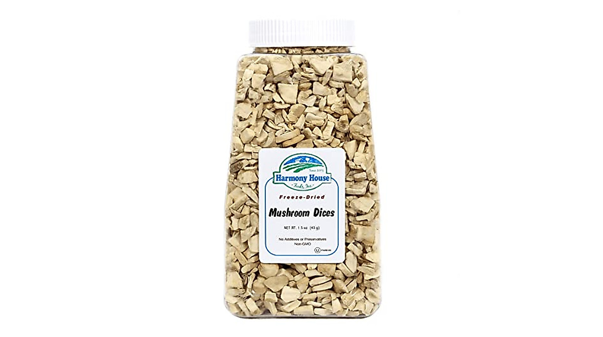 Harmony House Freeze-Dried Mushroom Dices - Versatile & Long Shelf Life