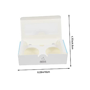 MUSISALY 25pcs Boxes Window Egg Tart Box Mini Cake Boxes Mini Muffins Window Box Bracket Gift Boxes with Lids for Presents Individual Cake Carrier Egg Tart Gift Packaging Box Cupcake Box