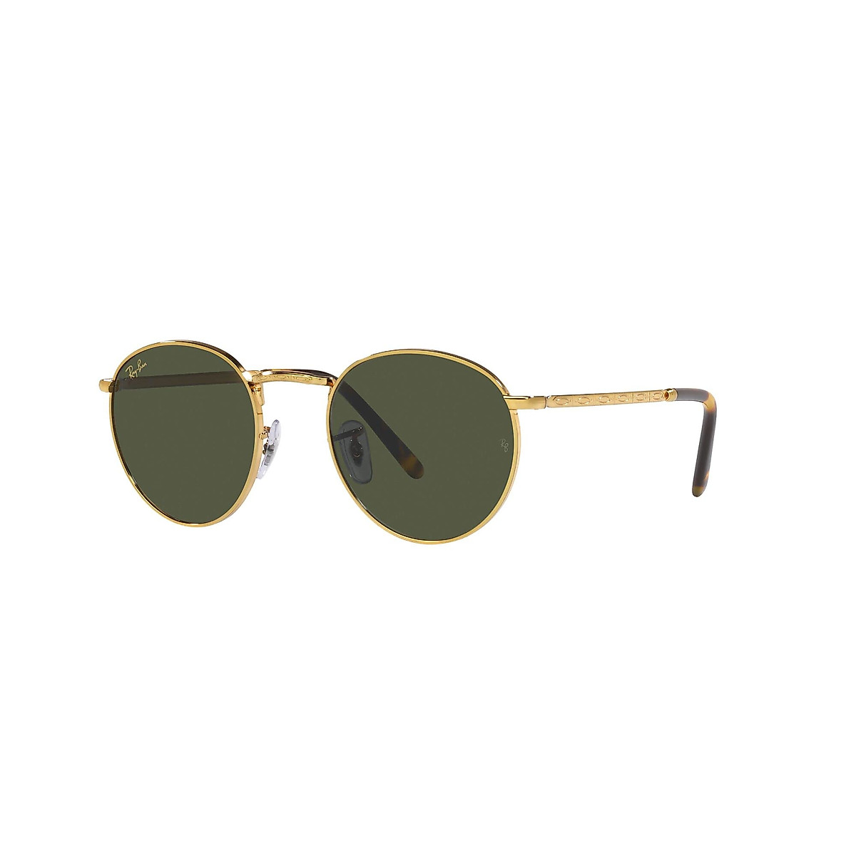 Ray-Ban RB3637 New Round Sunglasses, Legend Gold/Green, 47 mm
