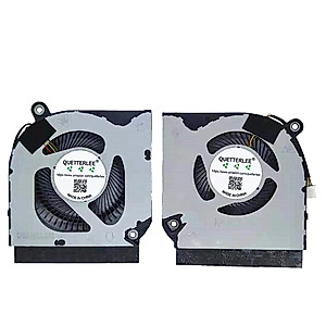 QUETTERLEE Replacement New Laptop CPU+GPU Cooling Fan for Acer Predator AN515-55 AN515-44 AN515-56 AN515-57 AN515-45 AN517-41 AN517-52 AN517-53 AN517-54 N20C1 AN715-52 Series FMAQ+ FML9 DC5V 0.5A Fan