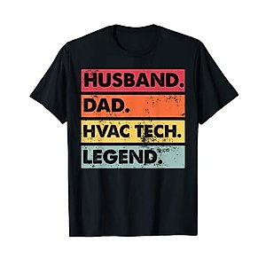 Husband Dad HVAC Tech Legend Funny HVAC Technician T-Shirt
