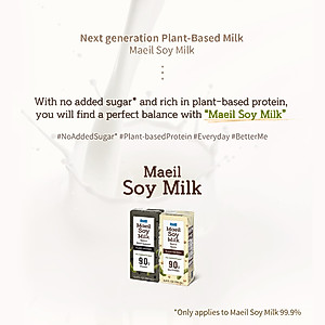 Maeil Soy Milk Original | 6.4FL OZ (190mL) / Unit | 6.6g Plant-Based Protein | 6.2 Dietary Fiber| Dairy Free | 5 Grain | Grab-N-Go | Made in Korea (Original, Pack of 12)