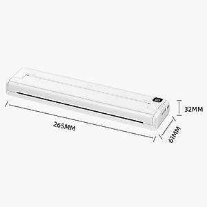 Yosoo Portable Mini Printer Efficient BT Connection for Travel Black (White)
