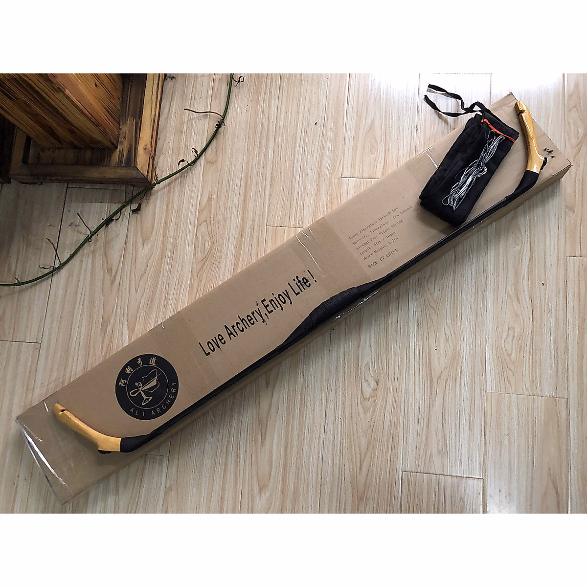 AliArchery Turkish Bow 35lbs Short Bow Horseback Archery Bow with OX Horn String Bridges