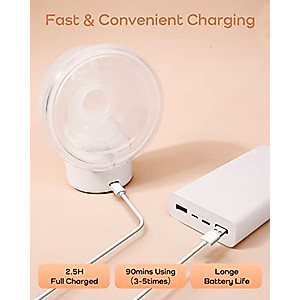 Fisroa Hands Free Breast Pump, Double Wearable Breast Pumps for Breastfeeding, Electric Portable Wireless Breast Extractor with 2 Modes & 9 Levels Low Noise, LCD Display and Memory Function