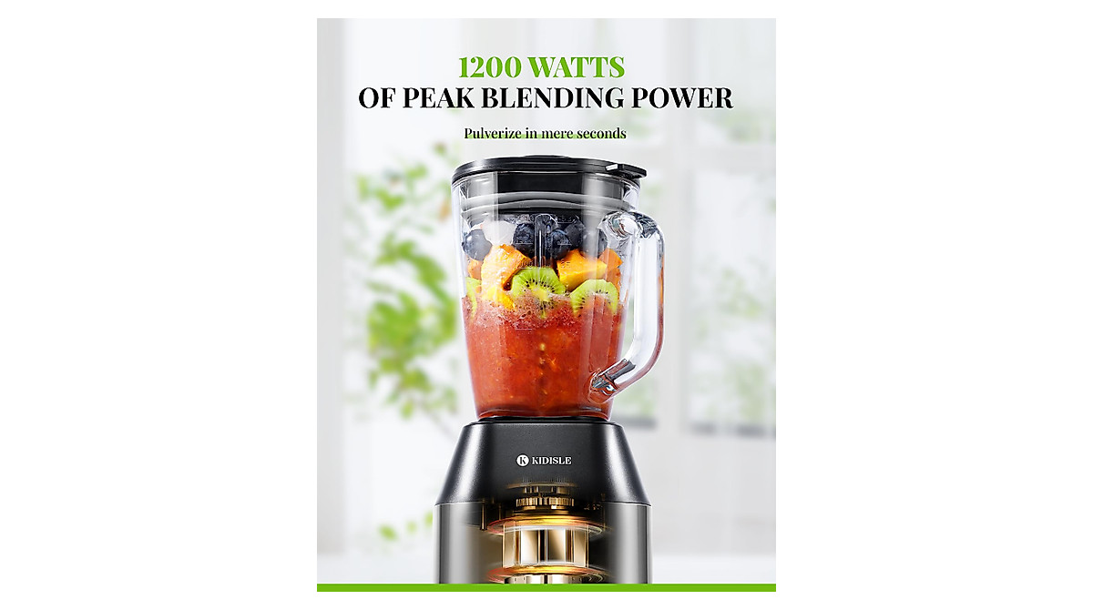 KIDISLE 1200W Professional Blender for Smoothies & Ice