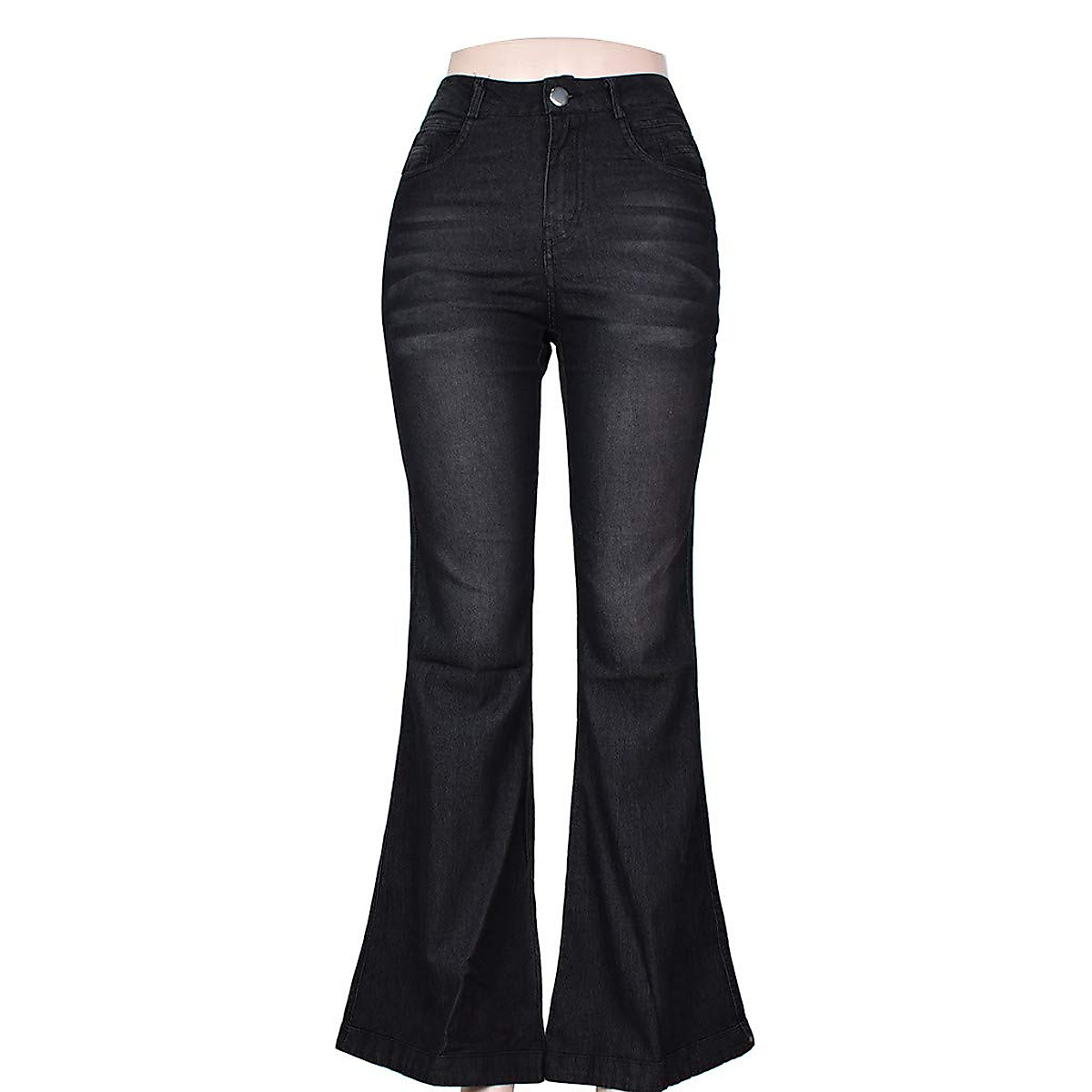Bell Bottom Pants Jeans for Women High Waisted Vibrant Wide Leg Bootcut Slim Denim Jeans Pants Trousers