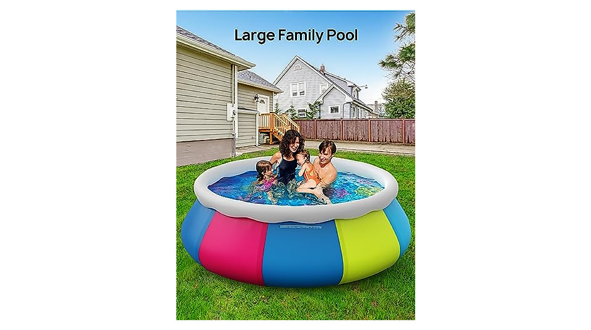 10ft Inflatable Swimming Pool for Family Fun