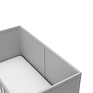 Graco Theo Convertible Crib (Pebble Gray) – Converts from Baby Crib to Toddler Bed and Daybed, Fits Standard Full-Size Crib Mattress, Adjustable Mattress Support Base