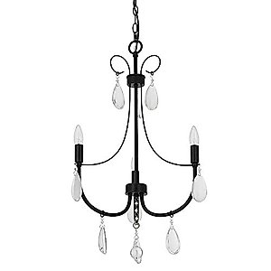 Amazon Brand – Ravenna Home Classic Light Chandelier, Bulbs Included, Adjustable 29.5-72"H, Dark Bronze