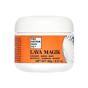 The Better Skin Co. | Lava Magik Face Cleanser/Face Scrub and Facial Mask | Exfoliating French Volcanic Lava | Pore Cleansing, Blackhead Reducing, Skin Tightening Cream | 4 oz
