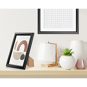 LaVie Home 4x6 Picture Frames (6 Pack, Black) Simple Designed Photo Frame with High Definition Glass for Wall Mount & Table Top Display, Set of 6 Classic Collection
