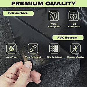 Royxen Hot Tub Mat 74" x 74" Hot Tub Floor Protector Water-Absorbing Anti-Slip Floor Mat Washable Equipment Mat