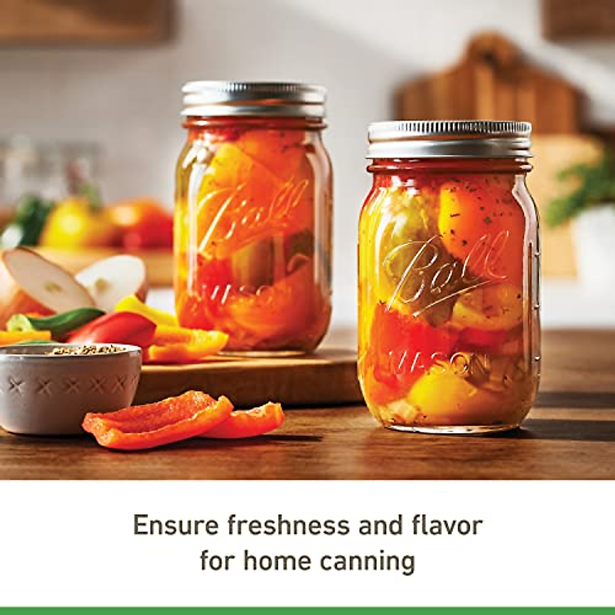 Ball Regular Mouth Pint (16 oz.) Mason Jars with Lids and Bands, for Canning or Drinkware, 8 Count