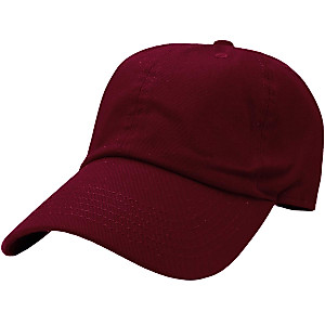 Falari Classic Baseball Cap Dad Hat 100% Cotton Soft Adjustable Size Burgundy
