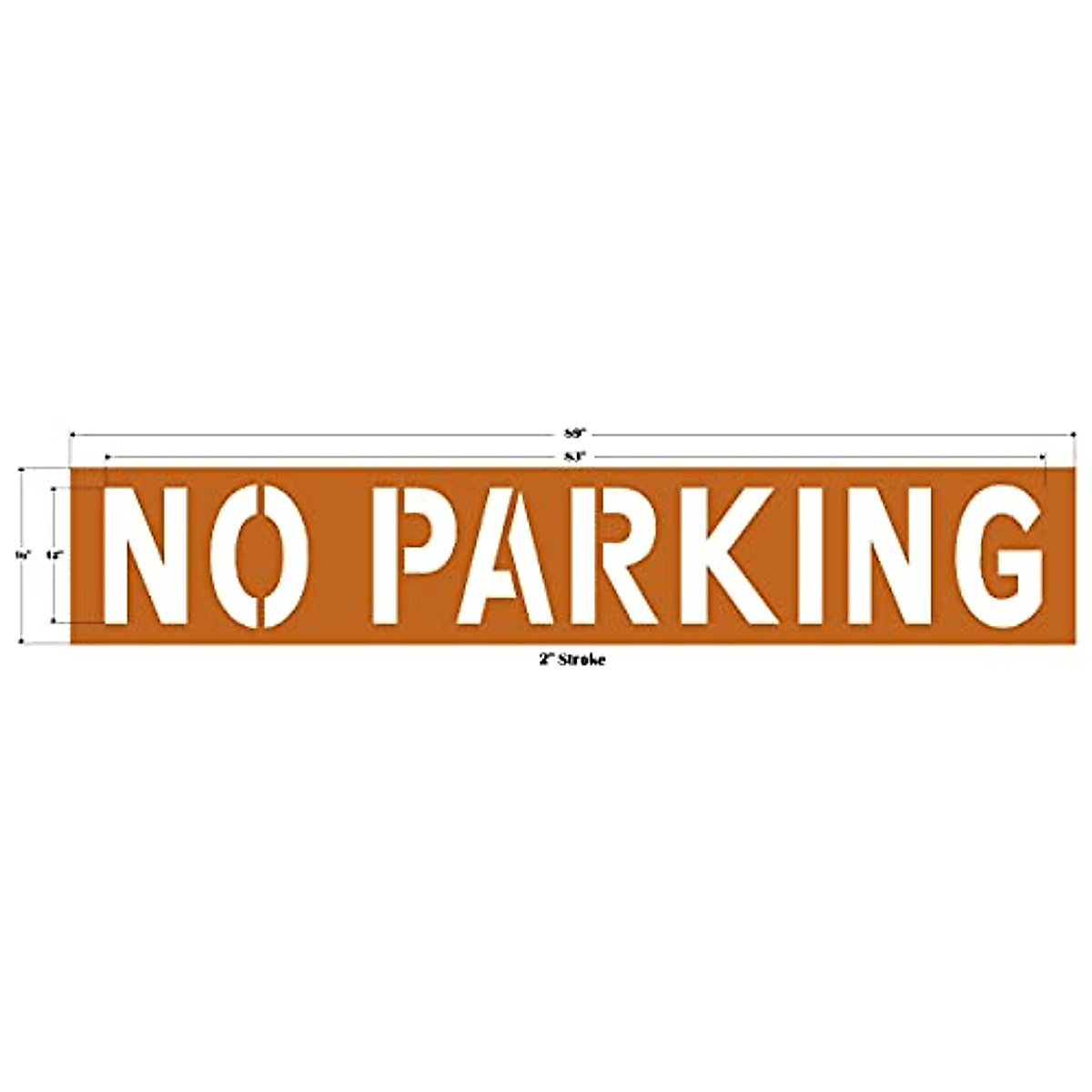 APS 12" FIRE LANE NO PARKING Stencil for Parking Lot | Parking Lot Stencils for Painting | Reusable No Parking Fire Lane Pavement Stencils for Parking Lot Markings | Made in USA w/Recycled Cardboard
