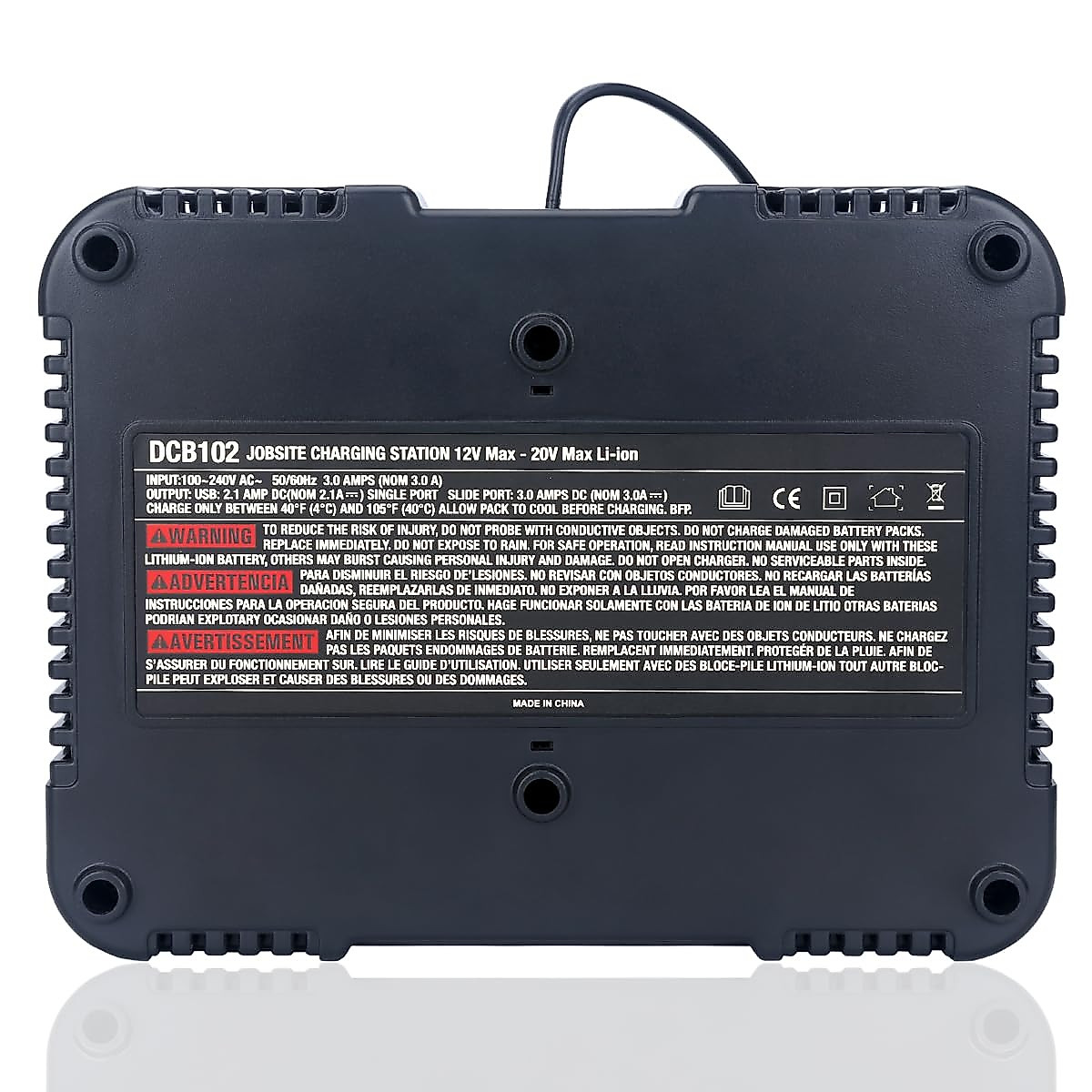 Lasica Replacement for 20V Battery Dual Fast Charger DCB102BP Compatible with 20 Volt Max XR Battery DCB206 DCB200 DCB204 DCB3244 DCB201 DCB203 DCBP034 60V Max DCB606 DCB609 Battery