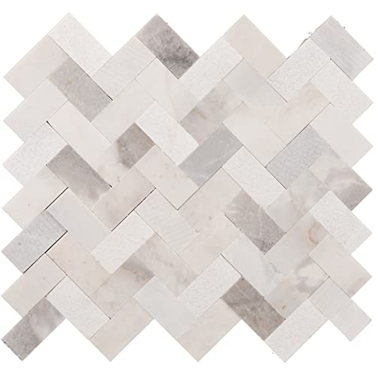 Daltile Minute Mosaix 12" X 12" Herringbone Remix Mosaic in Stormy Mist (10 PC Per Carton) (7.5 SQFT Per Carton)