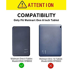 TIRIN Walmart Onn 8 Inch Tablet Case, Light Weight Shockproof Handle Friendly Convertible Stand Kids Case for Walmart Onn 8 inch Android Tablet 2019 Release Model ONA19TB002 NOT for 2020 Gen 2 - Blue