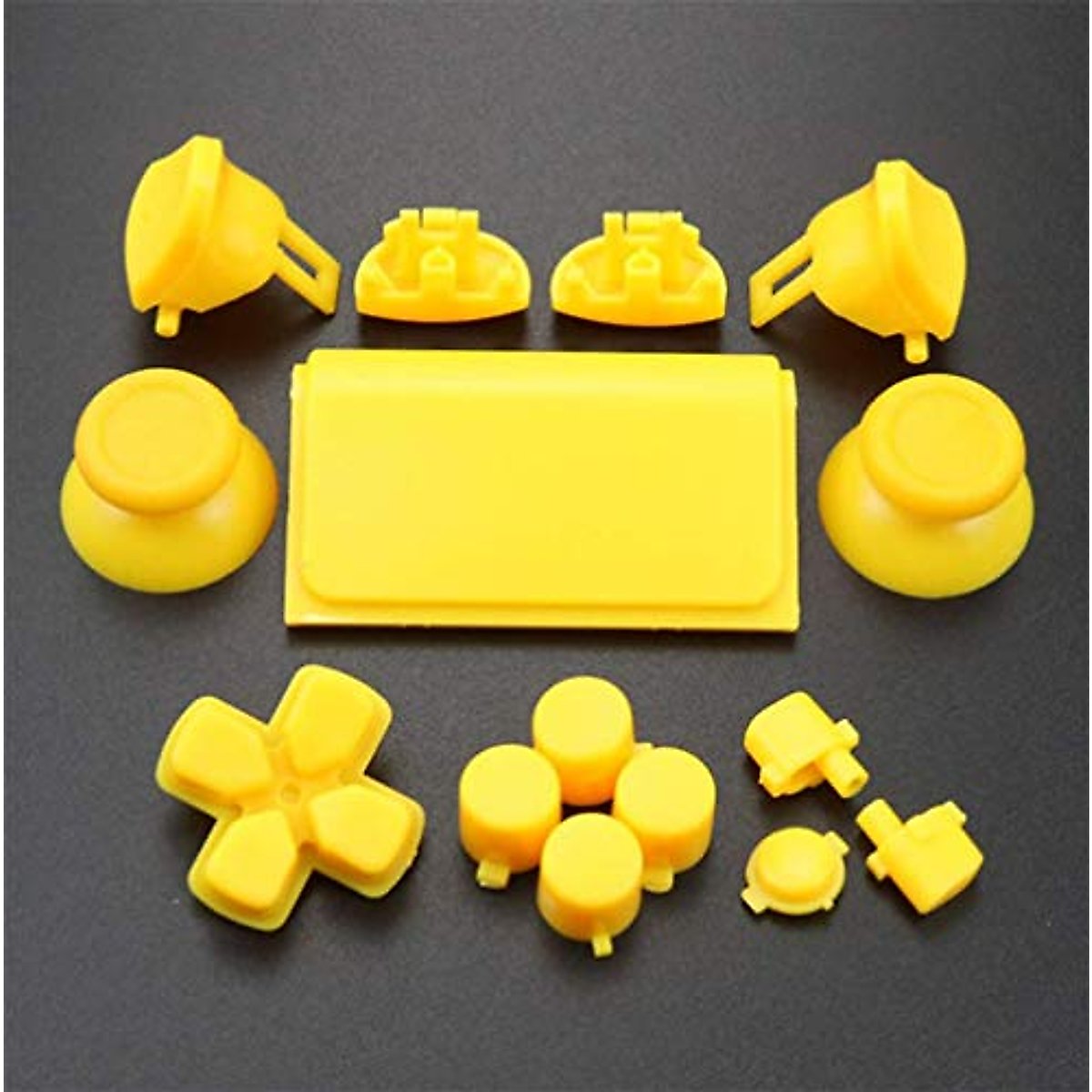 Buttons Full Set for PS4 Pro Joysticks Dpad R1 L1 R2 L2 Direction Key ABXY Buttons JDS 040 JDS-040 for Sony Playstion 4 Pro Controller (Yellow)