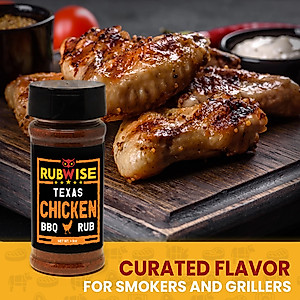 RubWise Texas Style BBQ Chicken Rub (1lb) | Premium Texan BBQ Rubs and Spices for Smoking and Grilling | Great for Chicken, Turkey, Duck, and Seafood |Poultry & Meat Seasoning Spice Dry Rub (No MSG)
