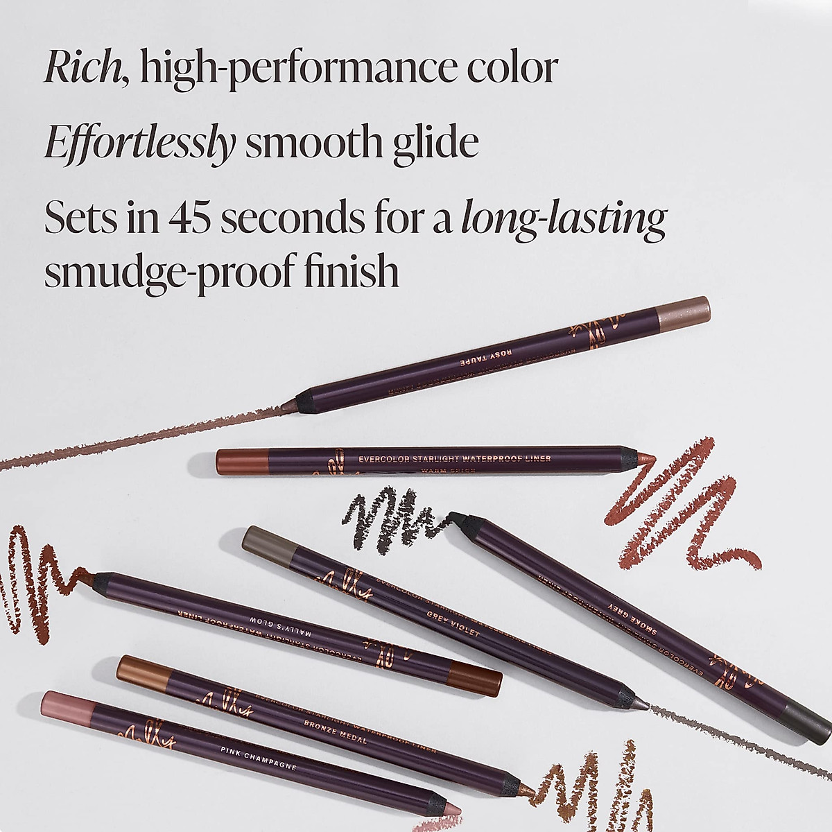 Mally Beauty Evercolor Starlight Waterproof Eyeliner - Espresso - Smudge-Proof, Longwear, Creamy Gel - Sharpenable Eyeliner
