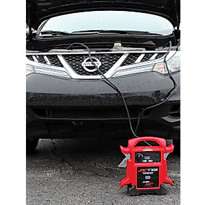 Clore Automotive Jump-N-Carry JNC770R 1700 Peak Amp Premium 12 Volt Jump Starter Bundle - Red